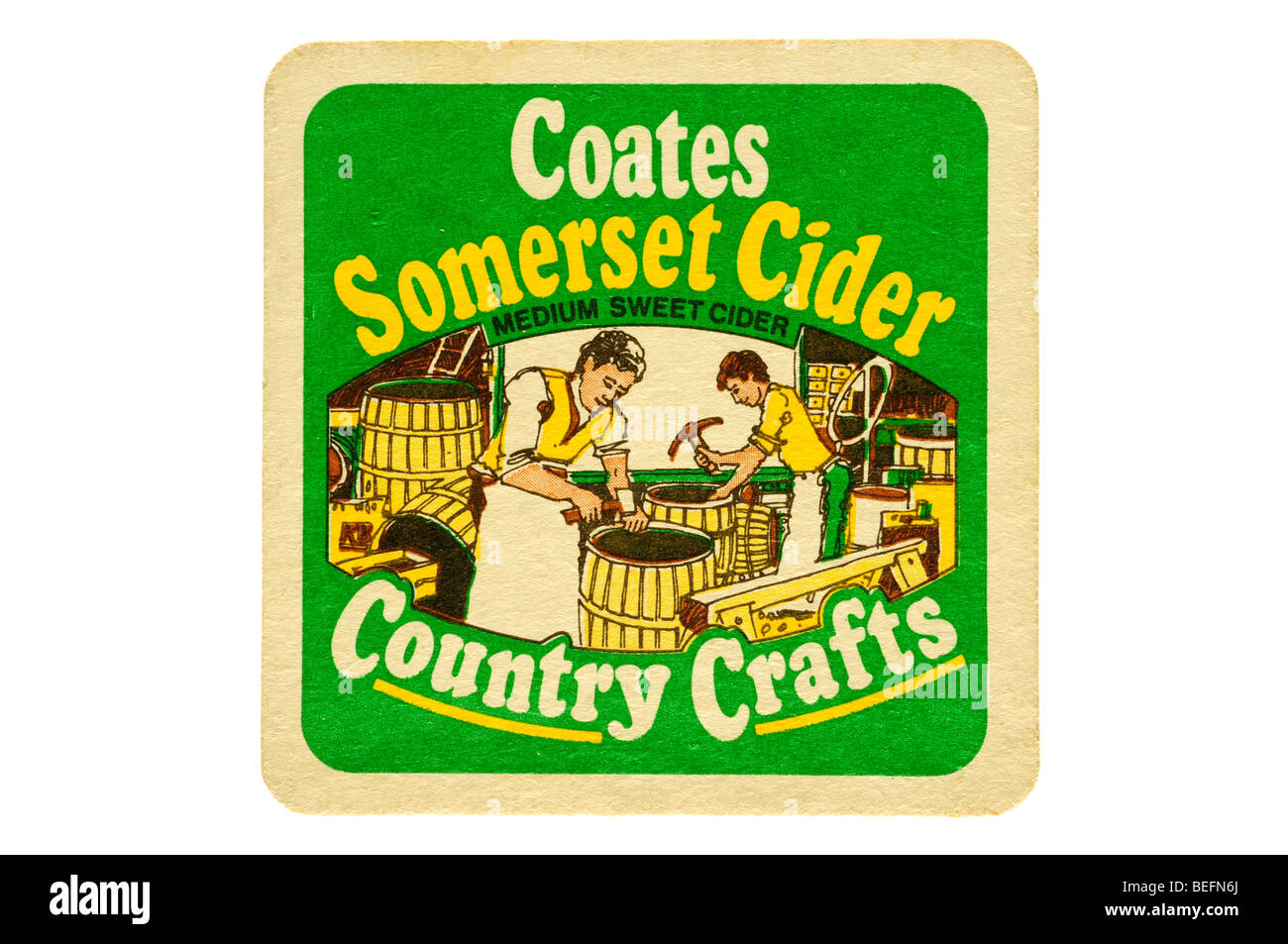 coates somerset cider medium sweet cider country craft beer mat Stock ...