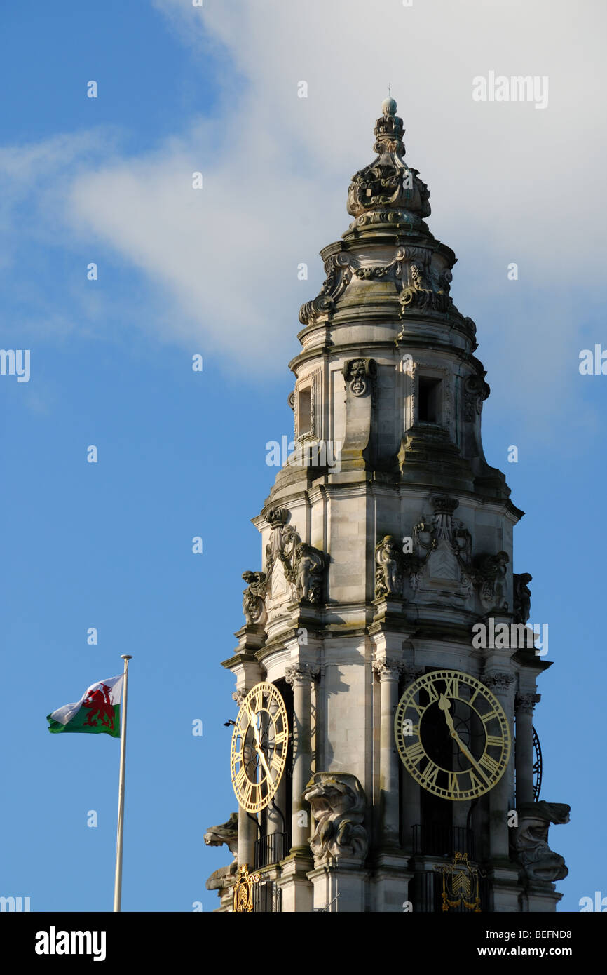 Cardiff city centre flag hi-res stock photography and images - Alamy