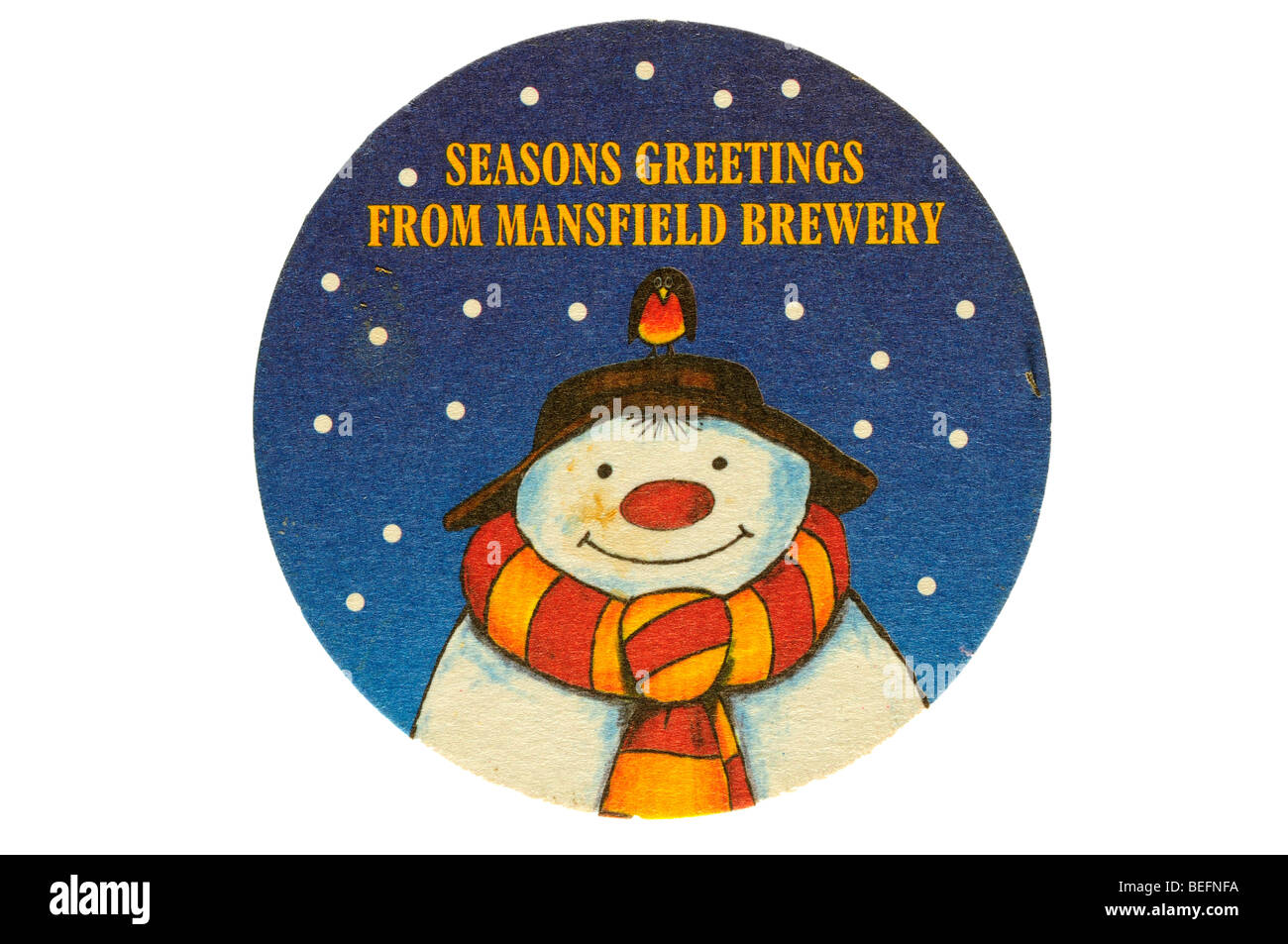 seasons greetings from mansfield brewery Stock Photo - Alamy