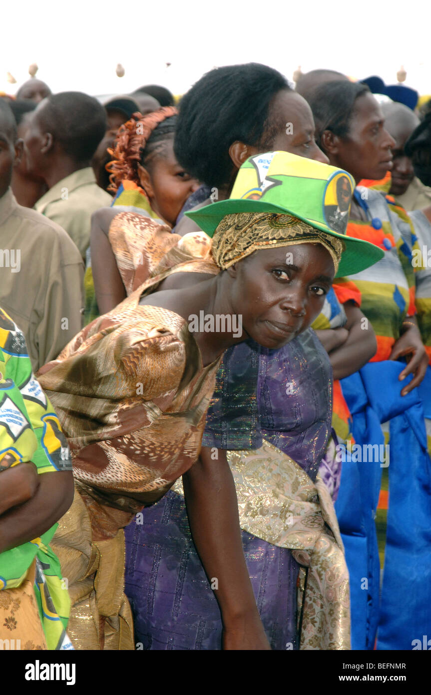 Supporter in attire with picture of king at the 40th anniversary of ...