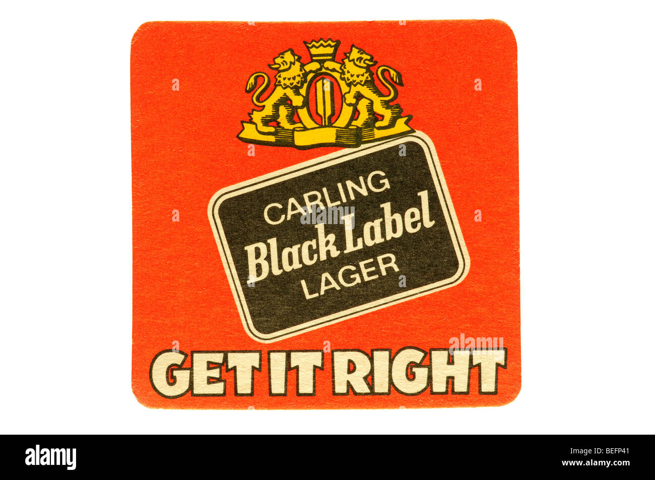 carling black label lager get it right Stock Photo - Alamy