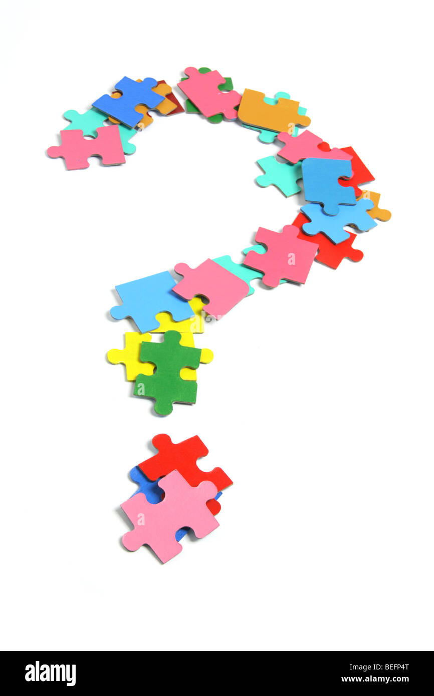 Jigsaw question mark hi-res stock photography and images - Alamy