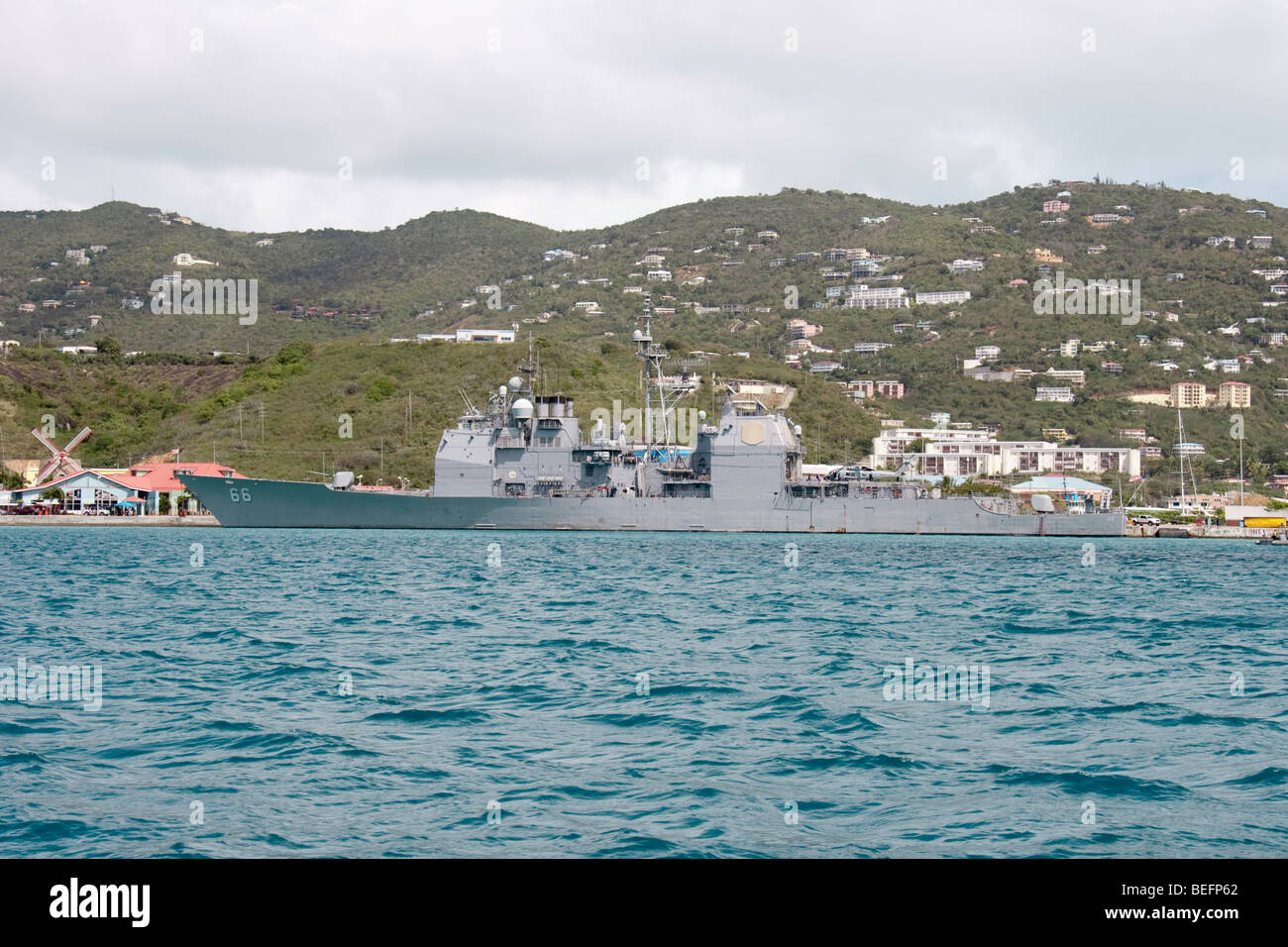 U. S. Warship USS GONZALEZ (DDG-66)(Burke Class) at the old sub base in ...