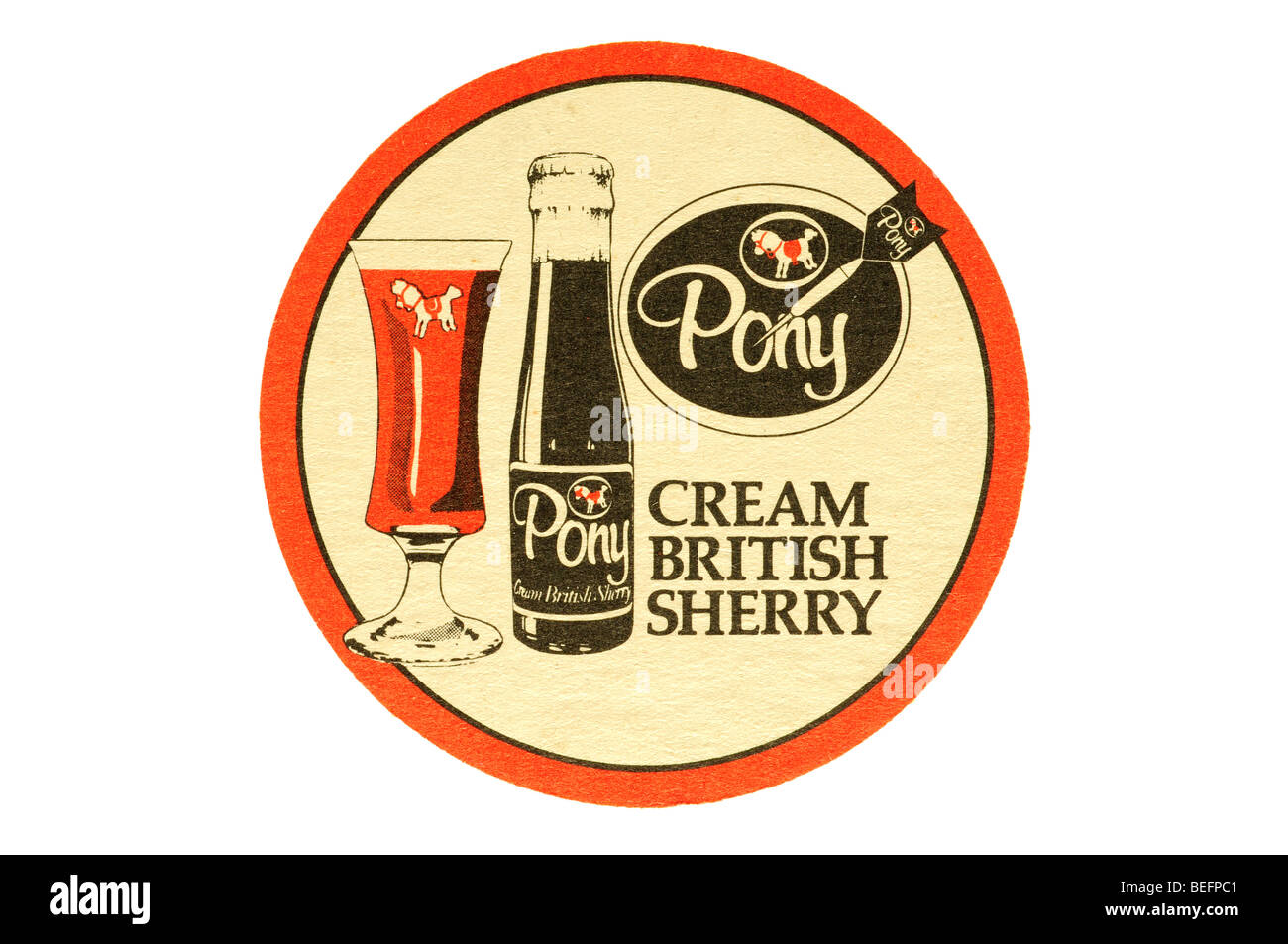 pony cream british sherry Stock Photo - Alamy