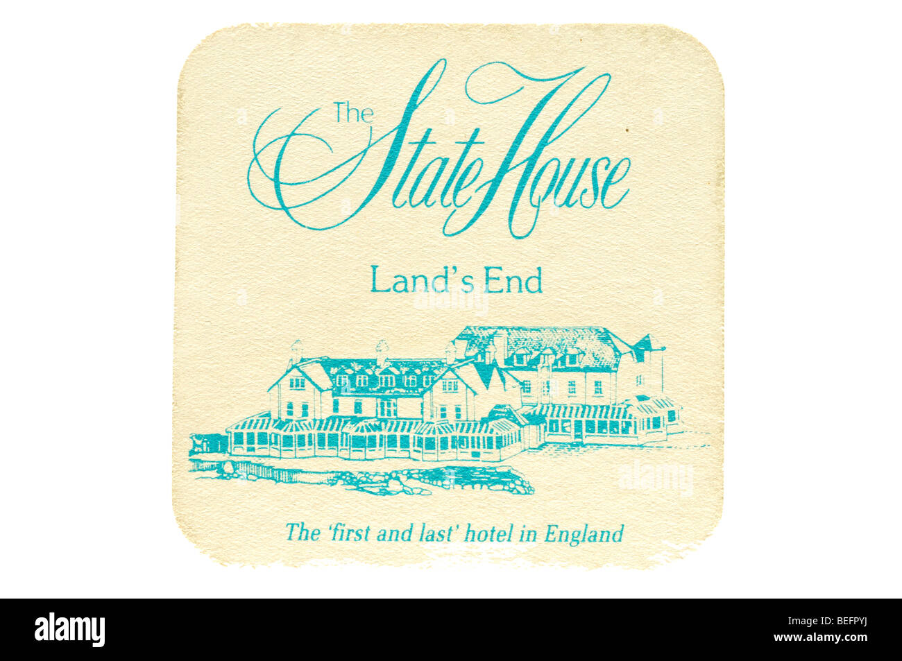 the state house lands end the first and last hotel in england Stock ...
