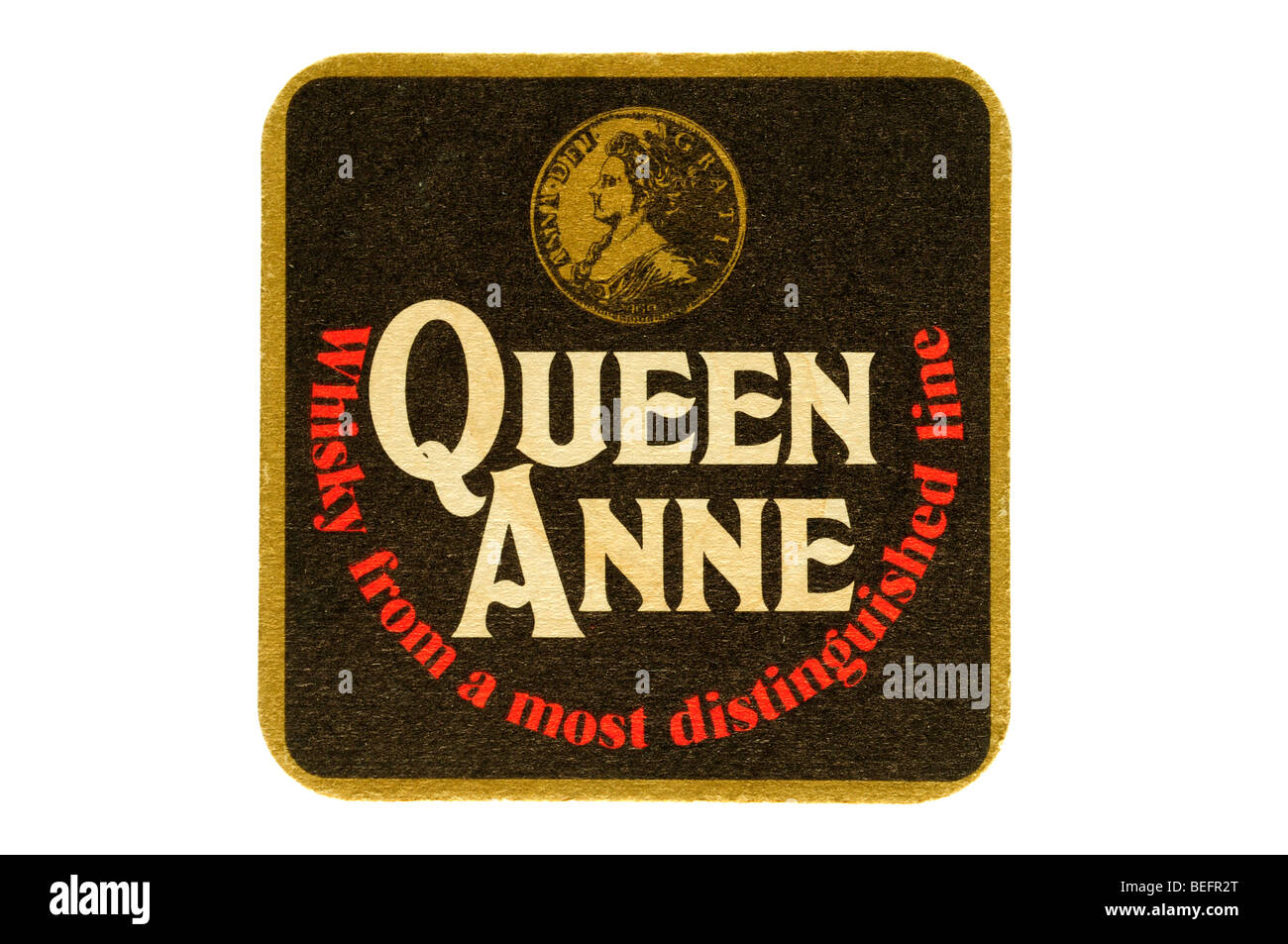 queen ann whisky from a most distinguished line Stock Photo - Alamy