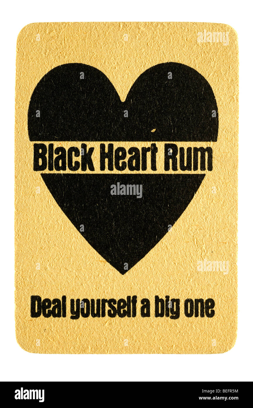 black heart rum deal yourself a big one Stock Photo - Alamy