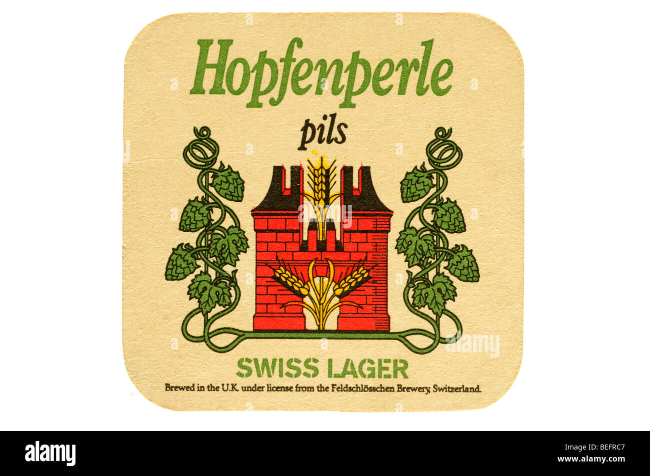 hopfenperle pils swiss lager Stock Photo - Alamy