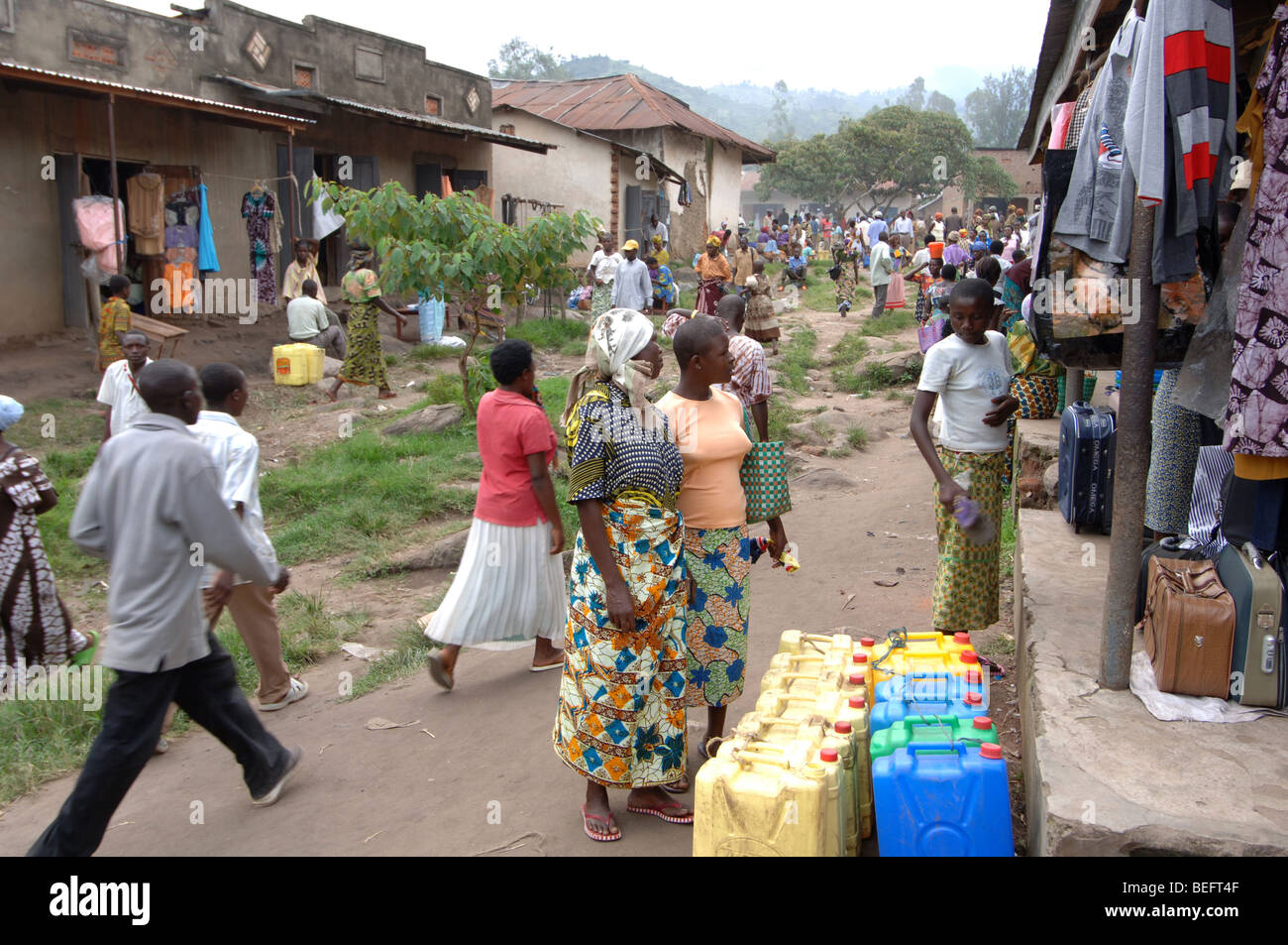 Bakonzo market town, Rwenzori Mountains, West Uganda, Africa Stock ...