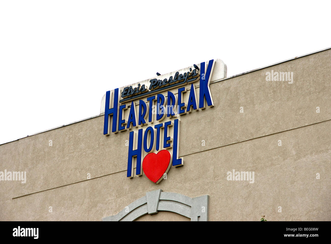 Heartbreak Hotel sign, Graceland, Memphis, Tennessee, USA Stock Photo ...