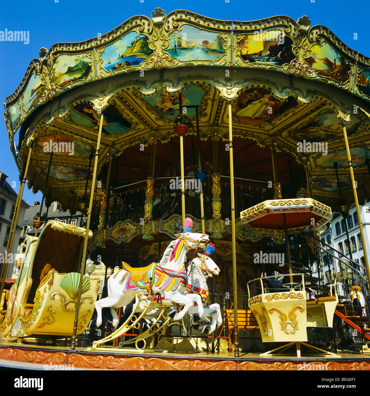 18th Century Venetian carousel replica Stock Photo - Alamy