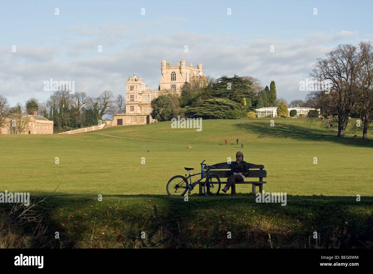 A late afternoon scene in a public park Stock Photo - Alamy