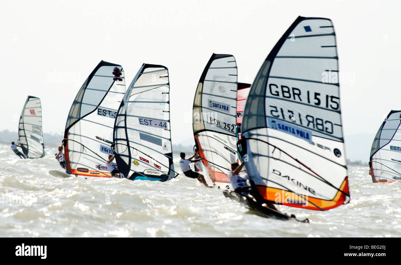 group of racers at the Formula Windsurfing World Championships in Santa ...