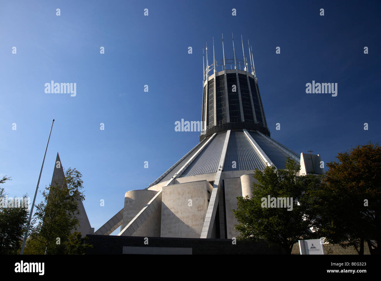 side view of Liverpools metropolitan catholic cathedral of christ the ...