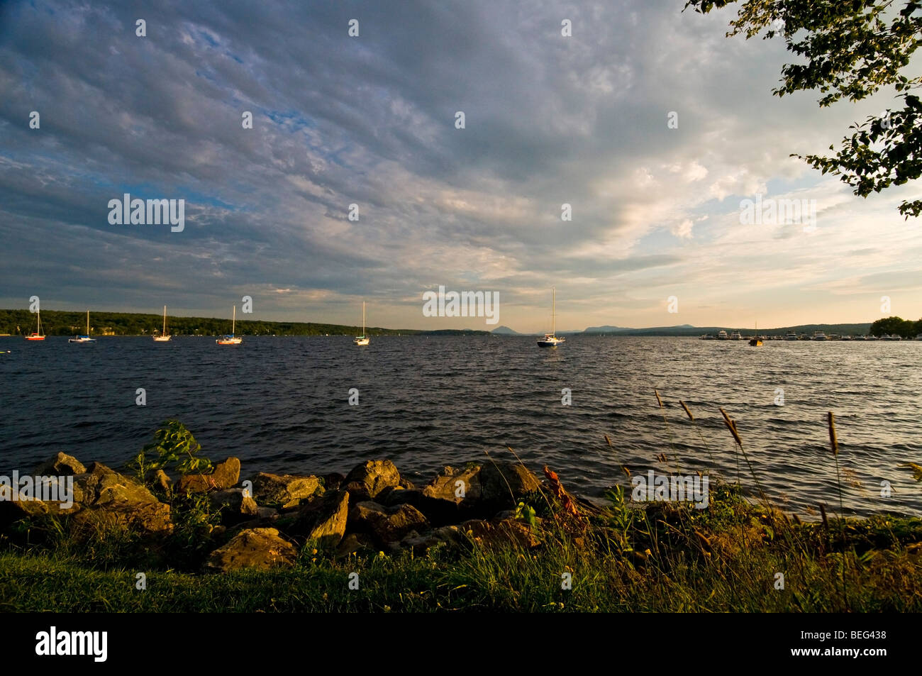 Lake Memphremagog Eastern Townships Province of Quebec Canada Stock ...