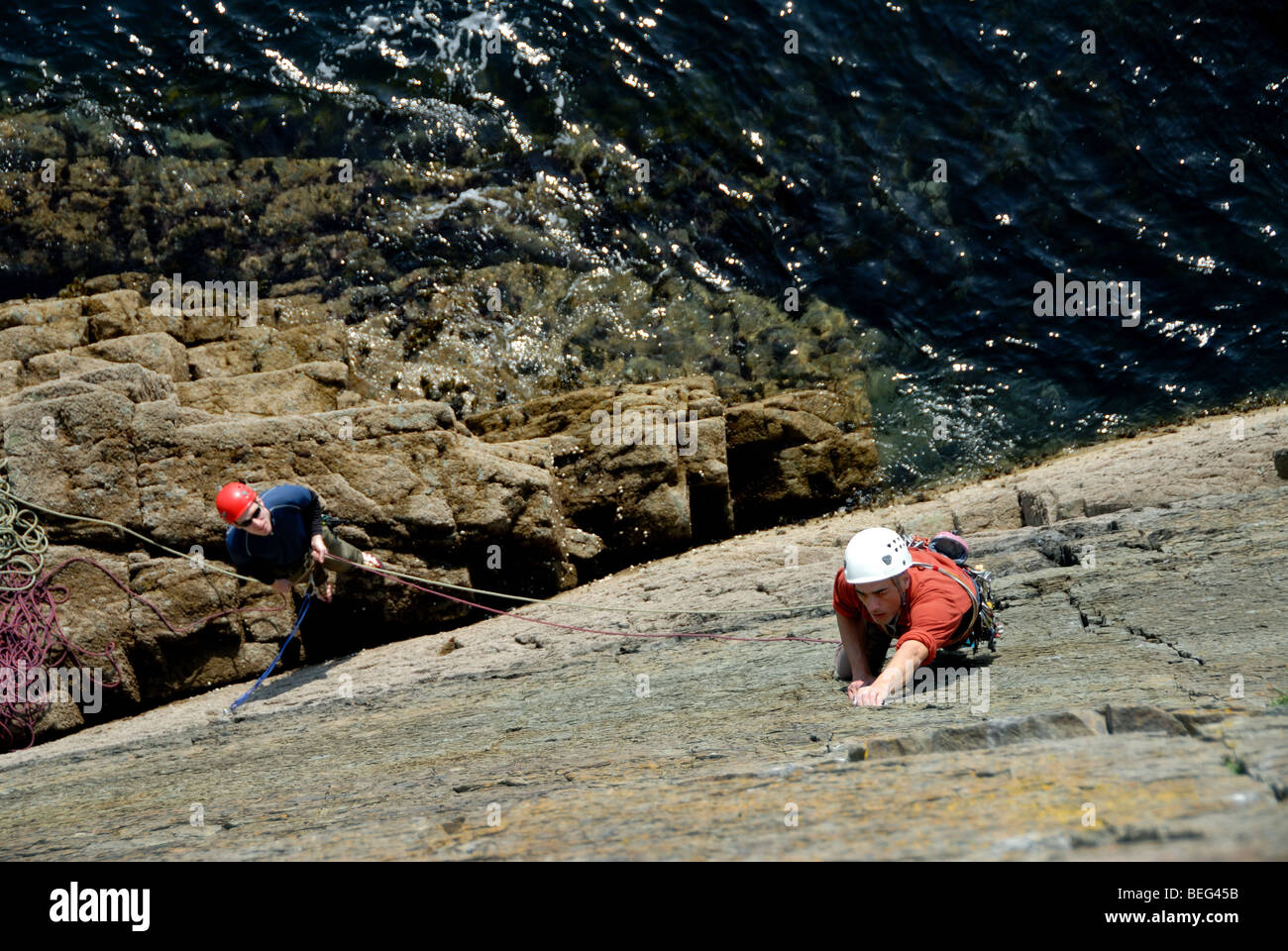 Rock climbing at Carreg y Barcud Stock Photo - Alamy
