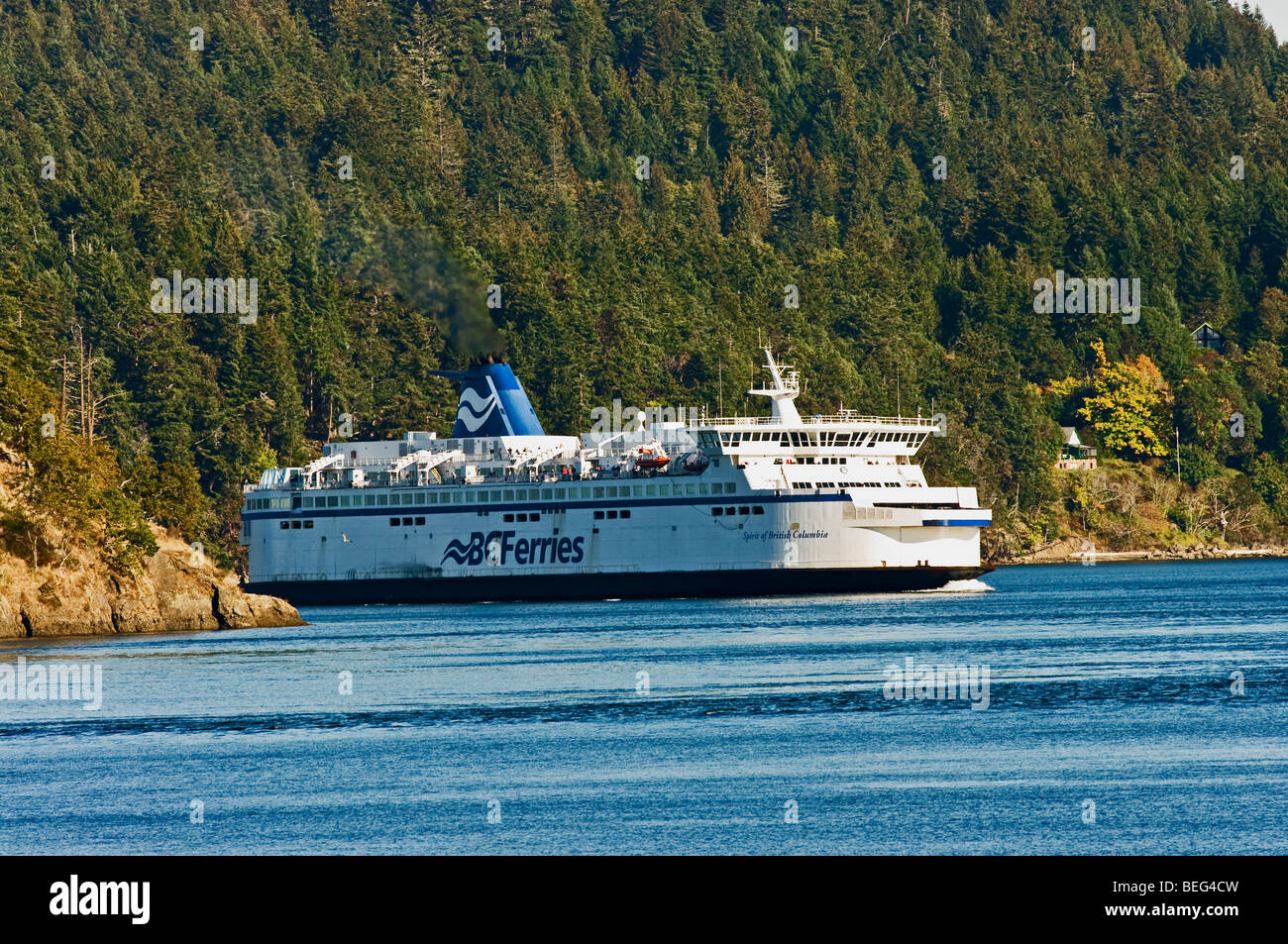 B.C. Ferry in Active Pass Stock Photo - Alamy