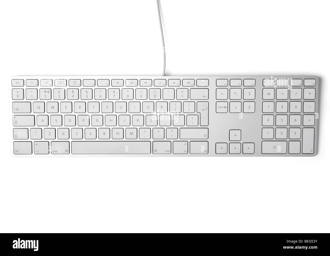Computer keyboard on white background Stock Photo - Alamy