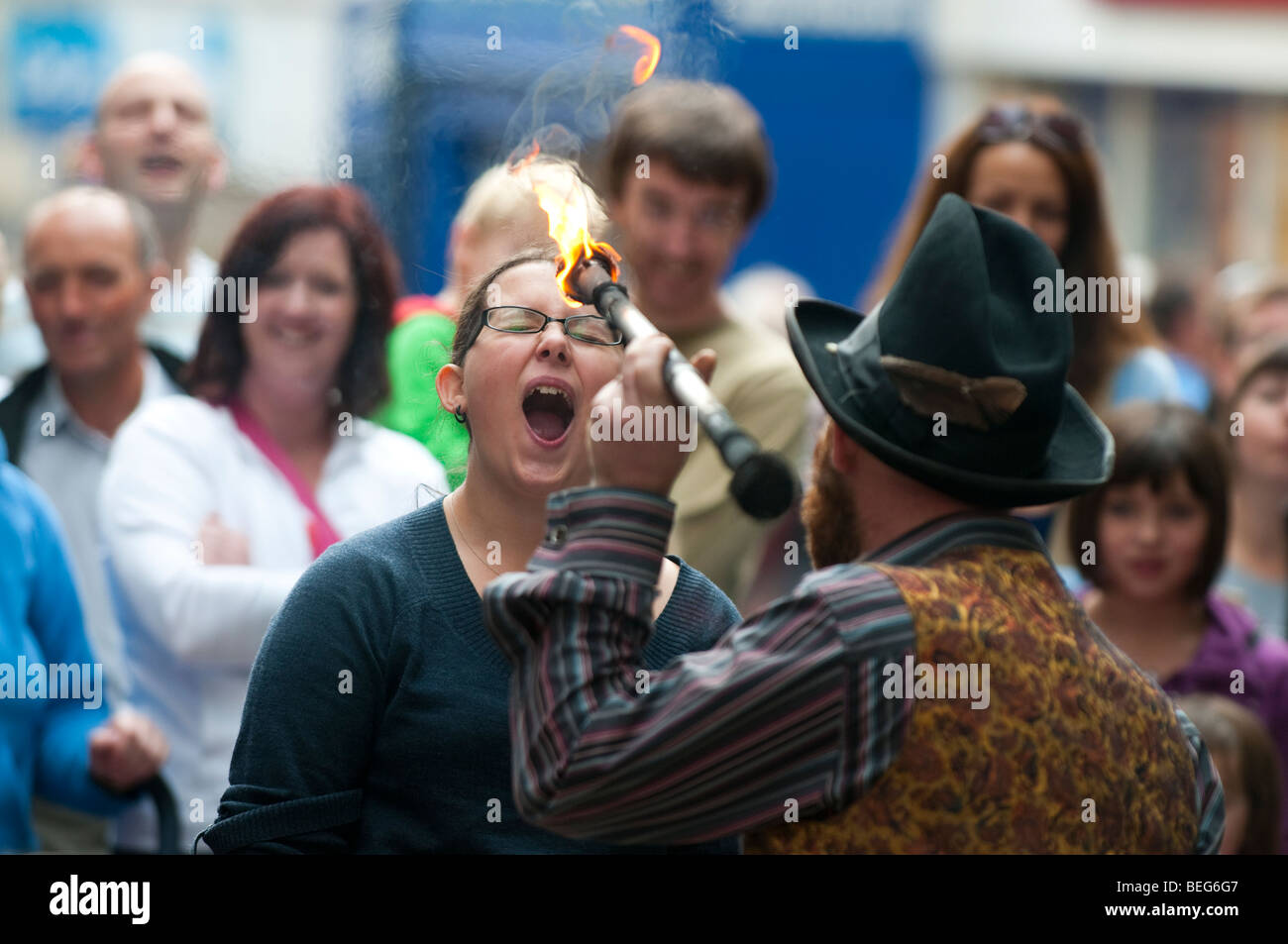 Woman fire eater hi-res stock photography and images - Alamy