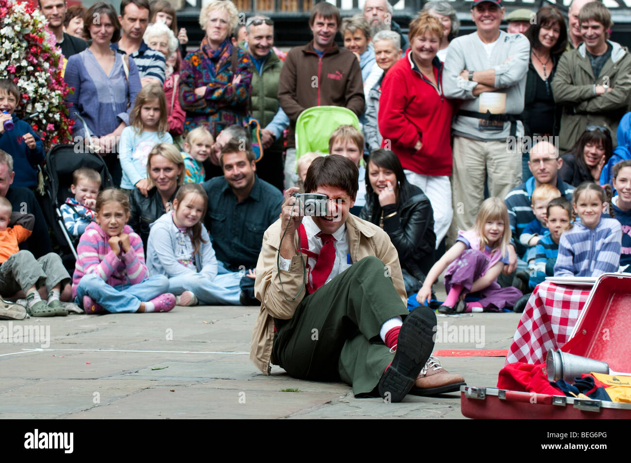 Entertainer Rob Torres takes a picture at Shrewsbury Street Theatre ...