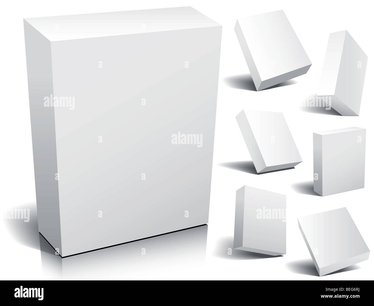 Blank 3d boxes ready to use in your designs Stock Photo - Alamy