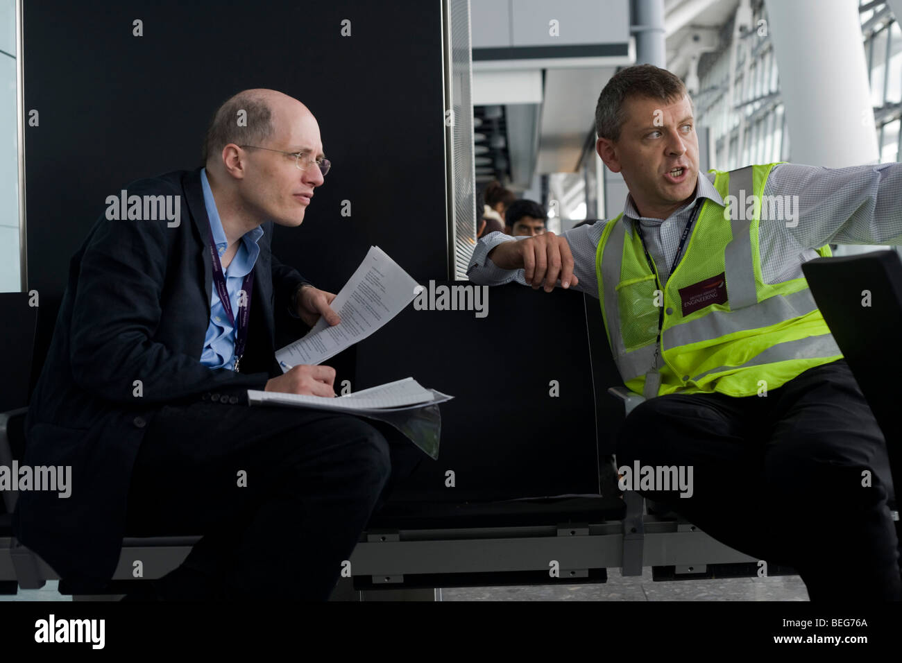 A member of British AIrways' Engineering explains technical jargon to ...