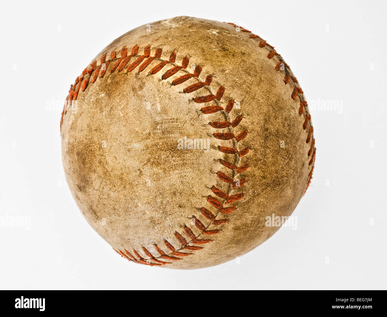 Used baseball isolated on a white background Stock Photo - Alamy