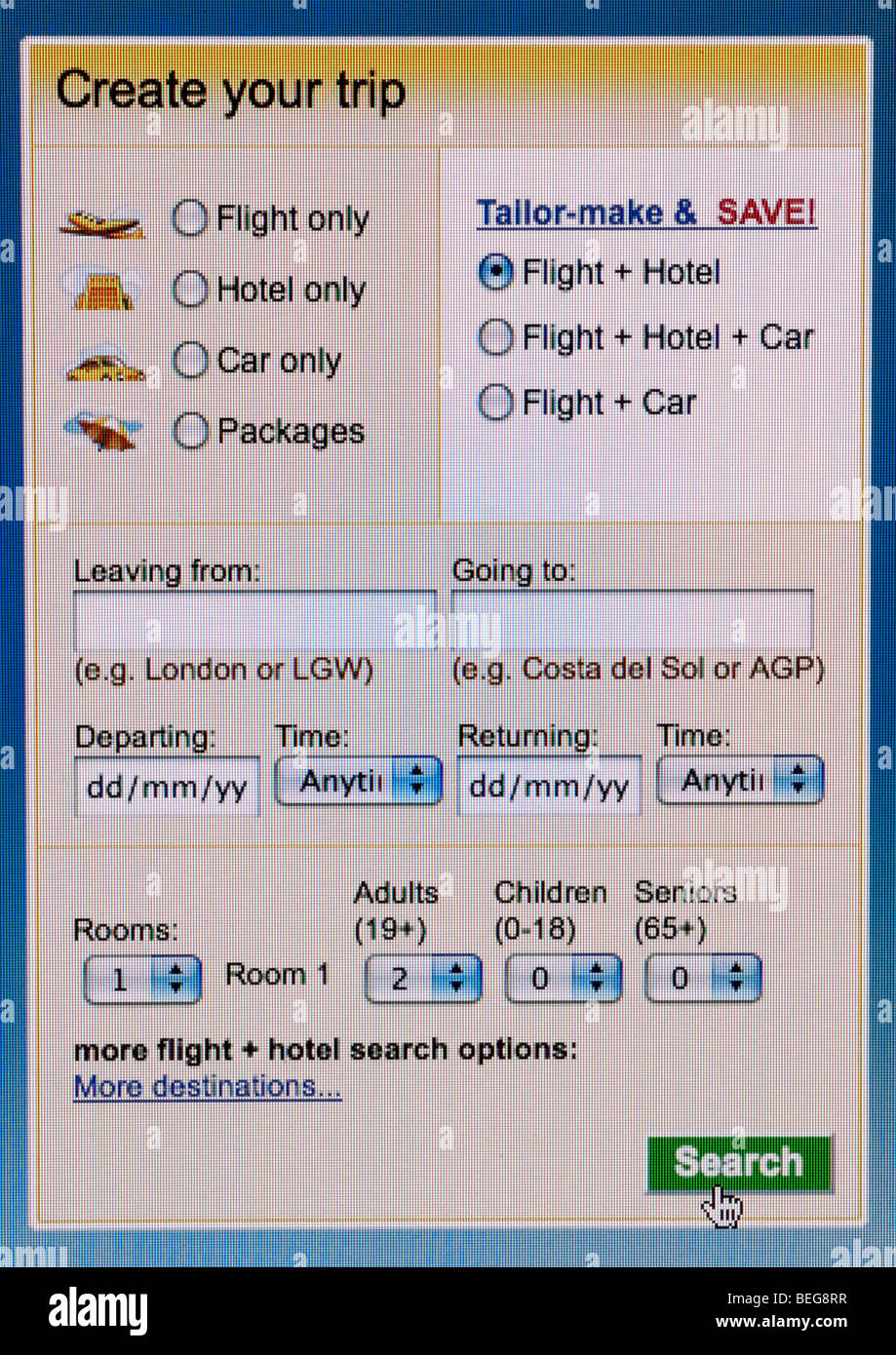 Expedia website screenshot hi-res stock photography and images - Alamy