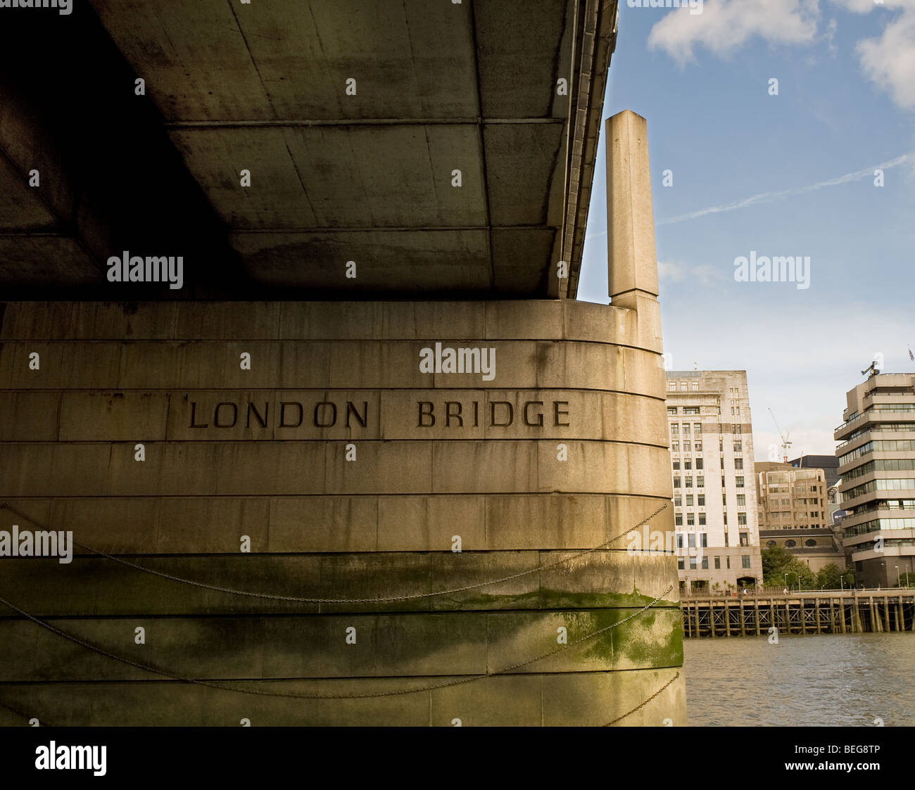 The underneath of London Bridge. Photo by Gordon Scammell Stock Photo ...