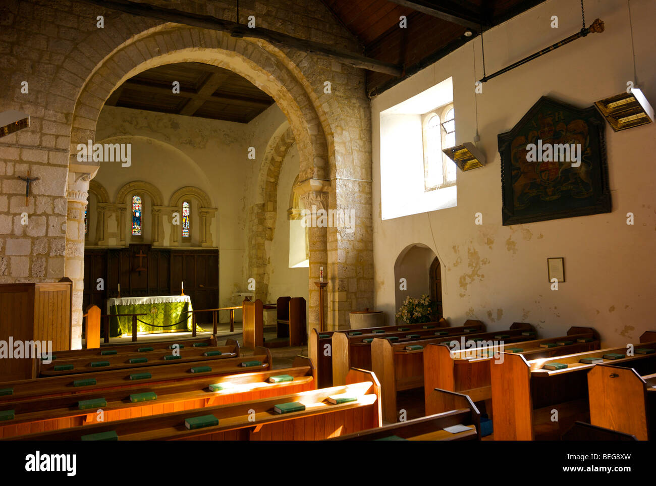 St Nicholas church at Bramber castle in West Sussex UK. The only part ...