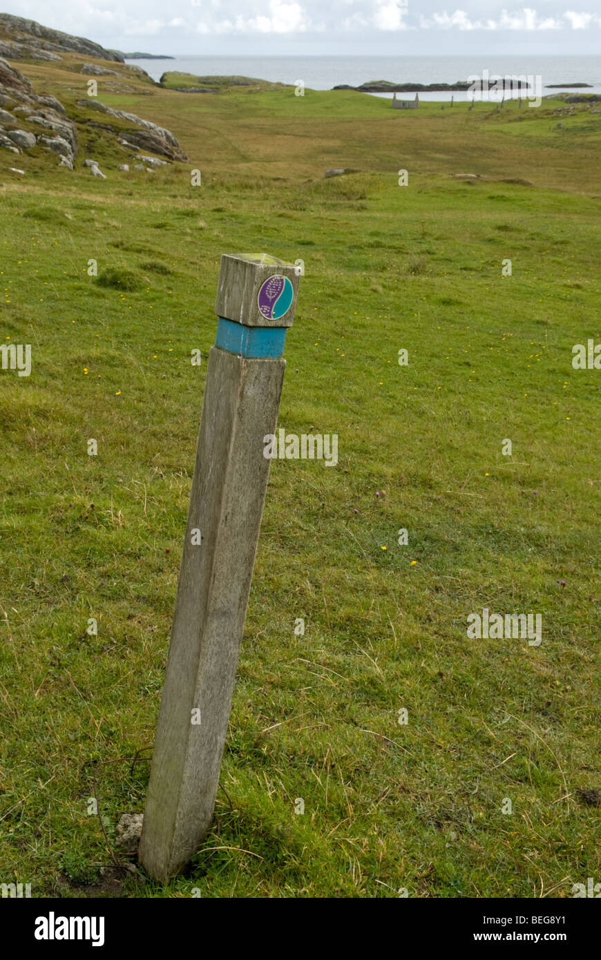The Vatersay Coastal Path and walking route, Isle of Vatersay, Outer ...