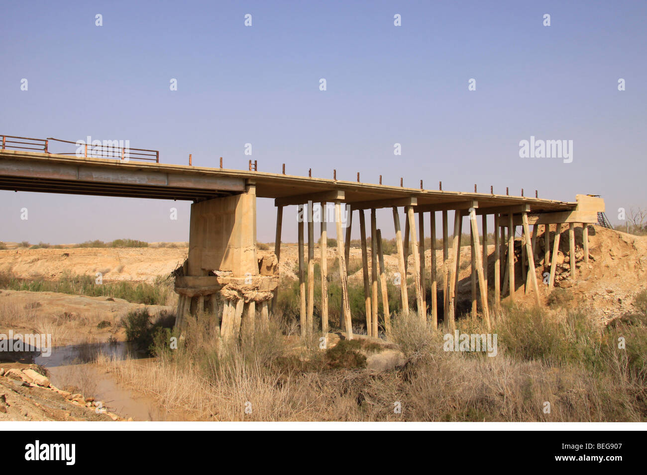Jordan Valley, Abdullah Bridge over the Jordan River Stock Photo - Alamy