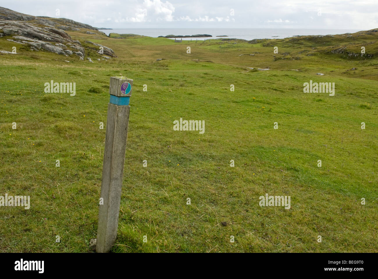 The Vatersay Coastal Path and walking route, Isle of Vatersay, Outer ...
