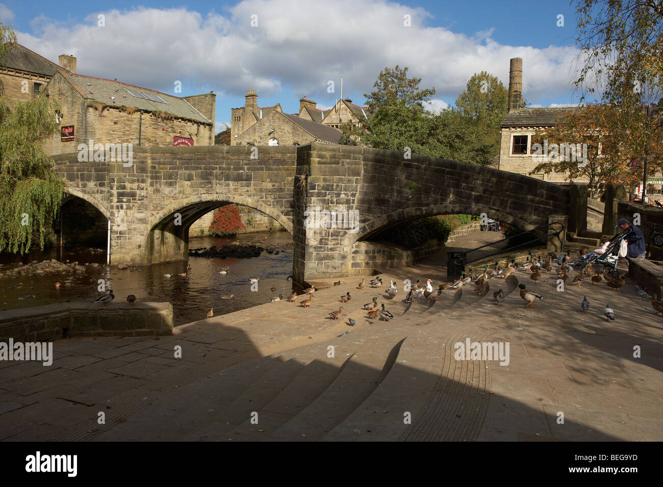 HEBDEN BRIDGE VILLAGE TOWN YORKSHIRE UNITED KINGDOM UK Stock Photo - Alamy