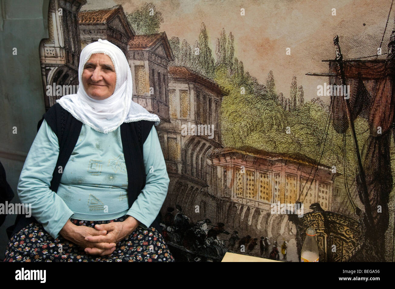 Elderly Turkish Woman In Traditional High Resolution Stock Photography ...