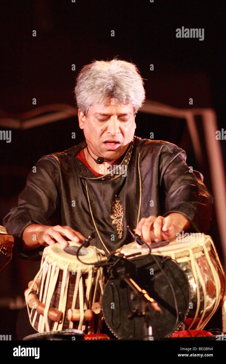 Trilok Gurtu at the Radio France Festival in Montpellier Stock Photo ...