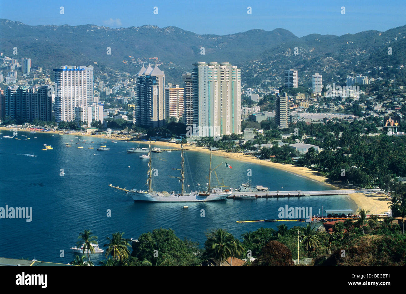 Scenic overview of Acapulco Bay Stock Photo - Alamy