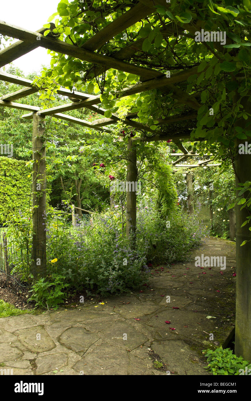 Late spring scene from Highdown Gardens, Worthing, West Sussex Stock ...