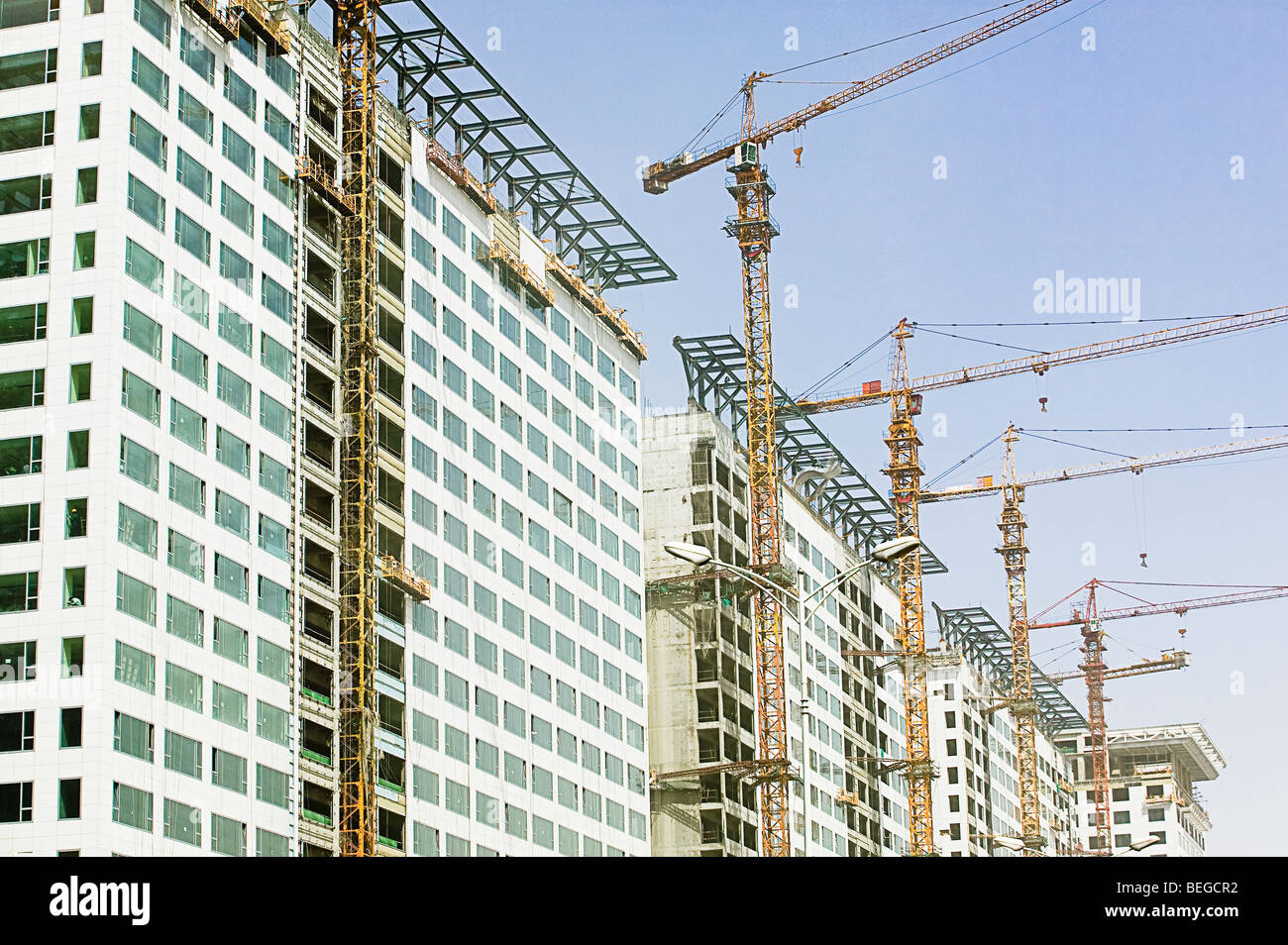 High-rise buildings with cranes in Beijing, China Stock Photo - Alamy