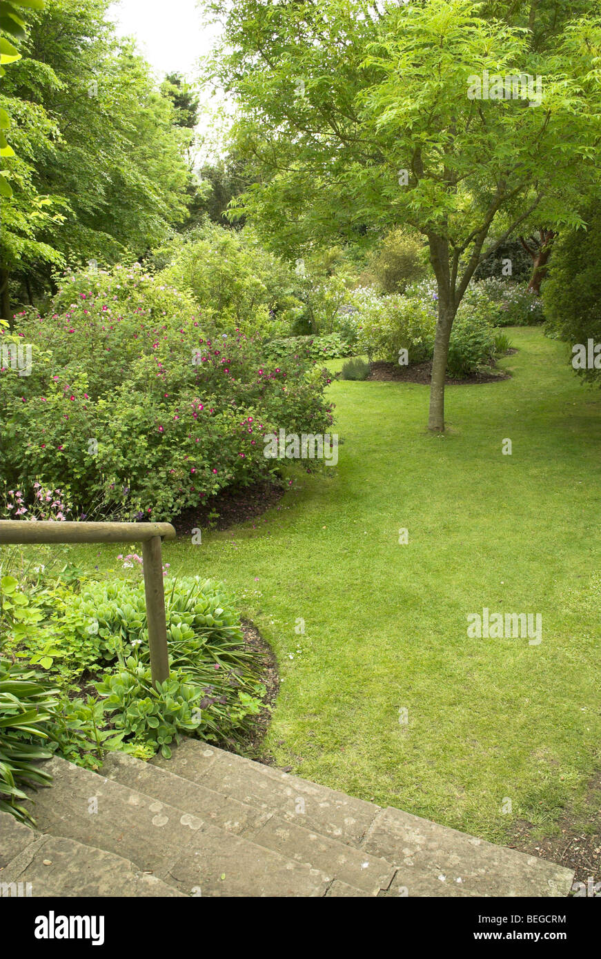 Late spring scene from Highdown Gardens, Worthing, West Sussex Stock ...