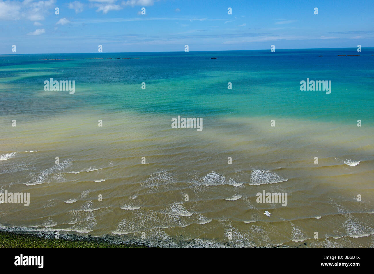 Arromanches beach( D. Day landing beach at Second World). Arromanches ...