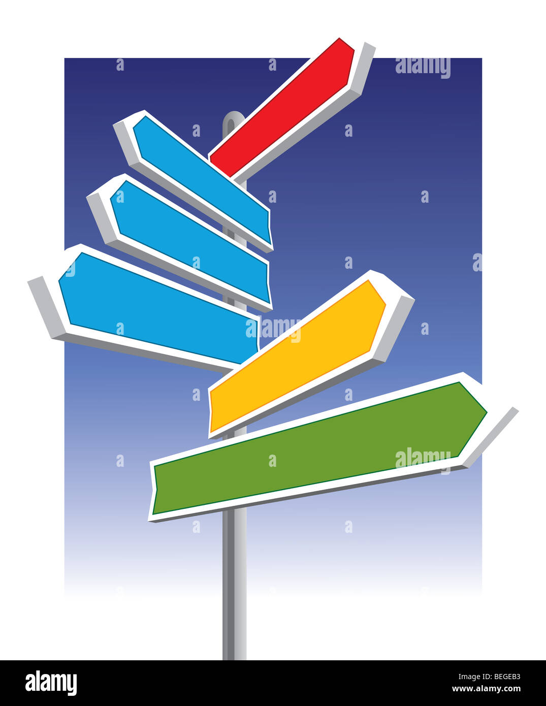 Modern road signs Cut Out Stock Images & Pictures - Alamy