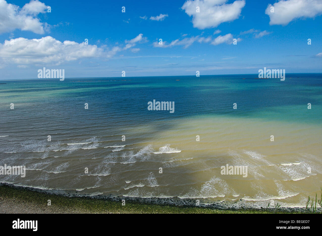 Arromanches beach( D. Day landing beach at Second World). Arromanches ...