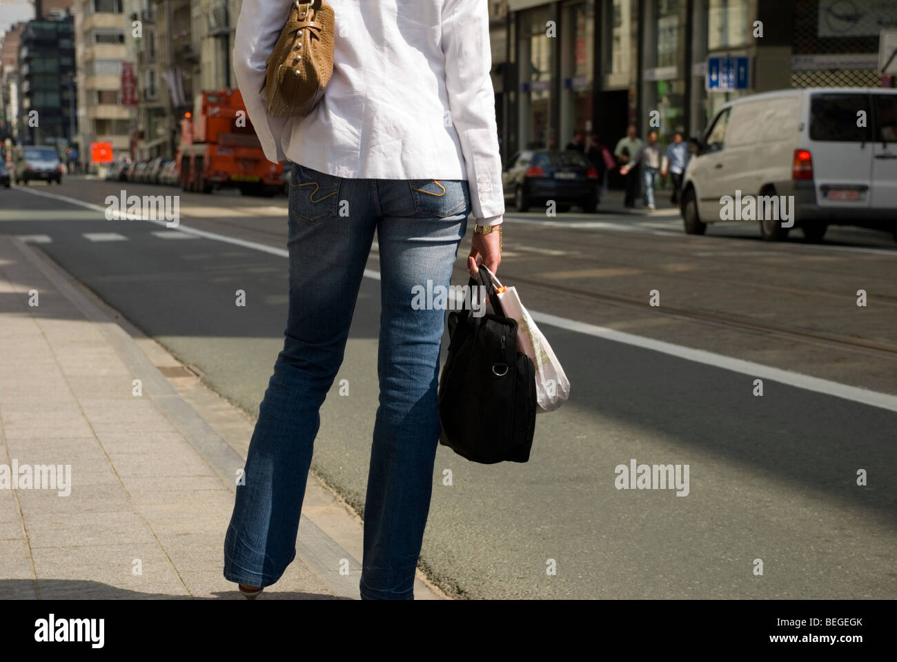 Woman waiting Stock Photo - Alamy