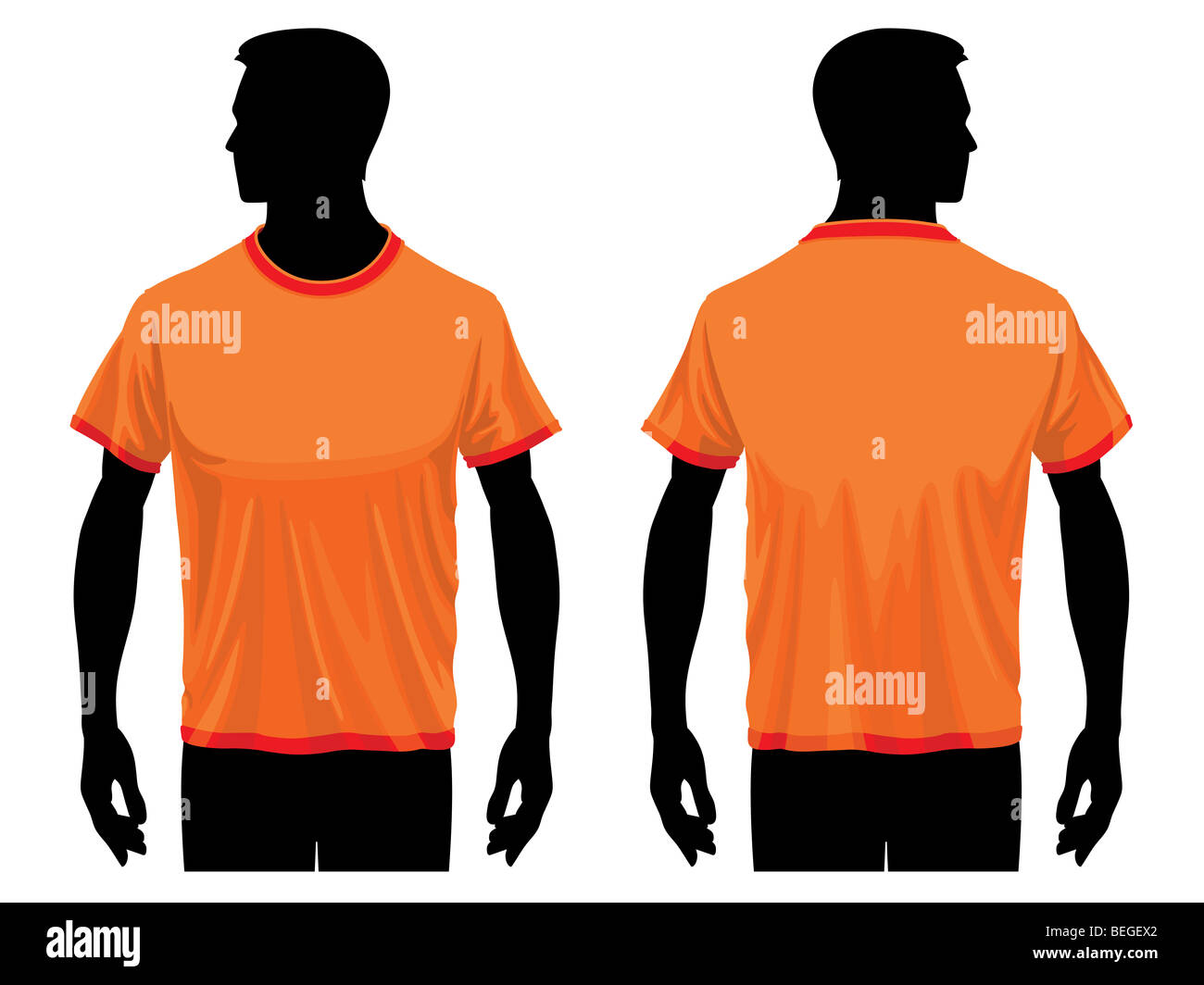 Mens t shirt template human body hi-res stock photography and images ...