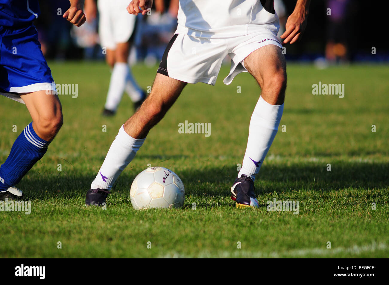 Soccer ball on pitch hi-res stock photography and images - Alamy