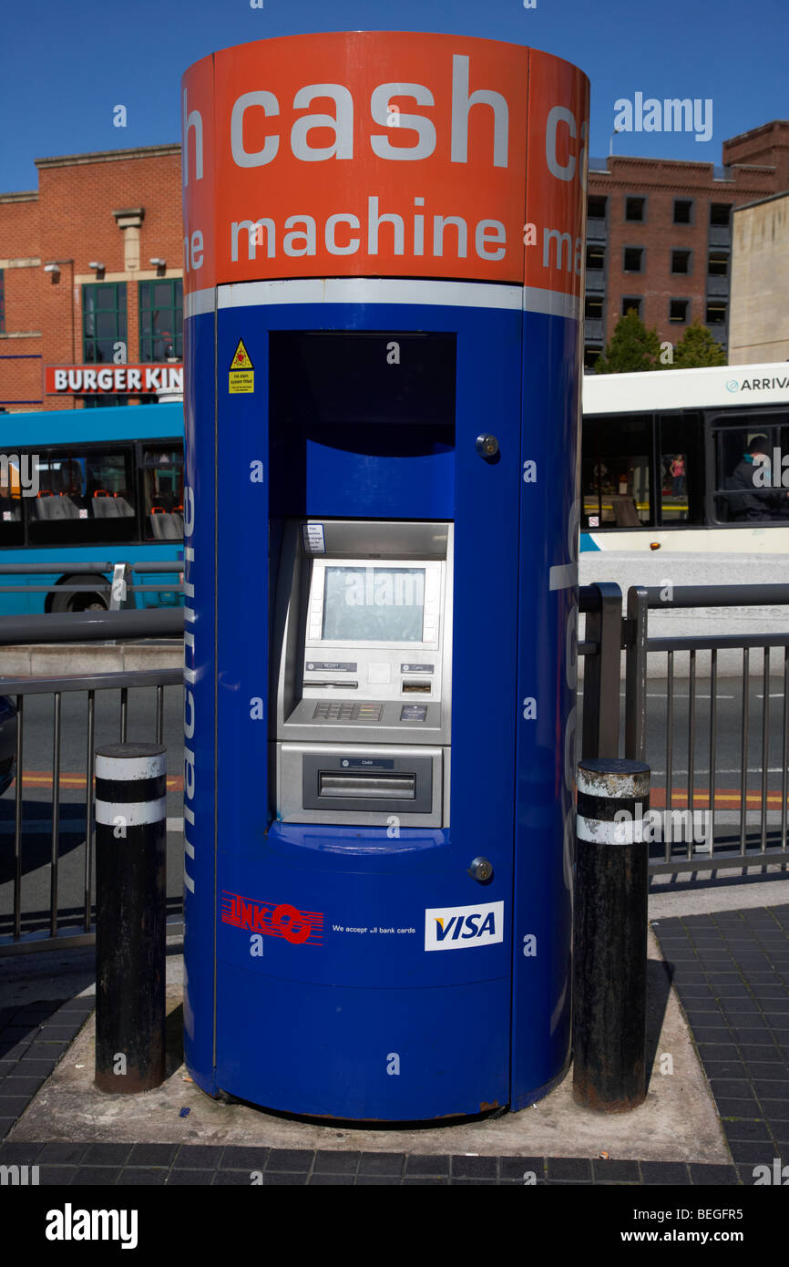 link visa stand alone cash machine liverpool england uk Stock Photo - Alamy