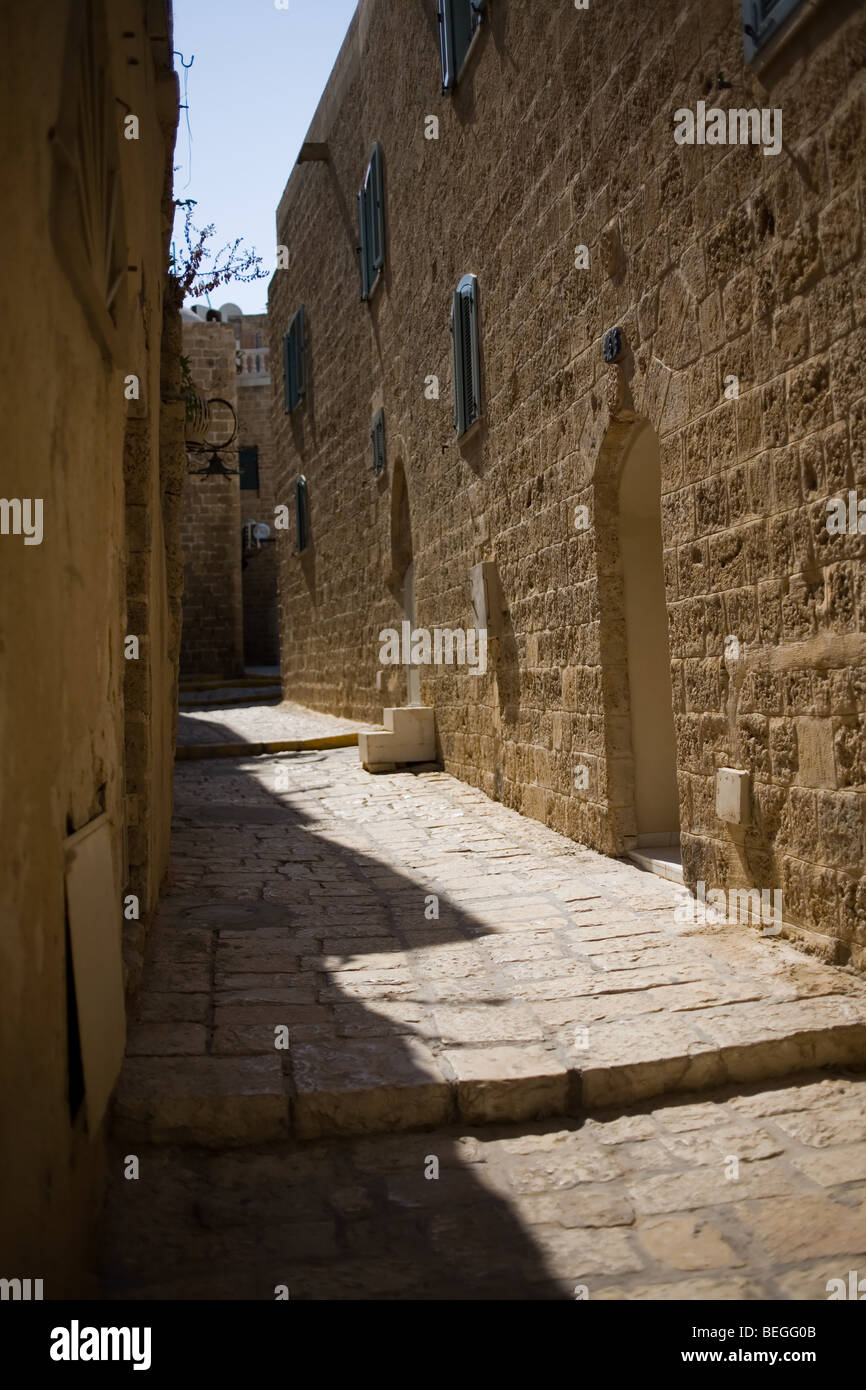 Narrow alley in Old Jaffa Israel Stock Photo - Alamy