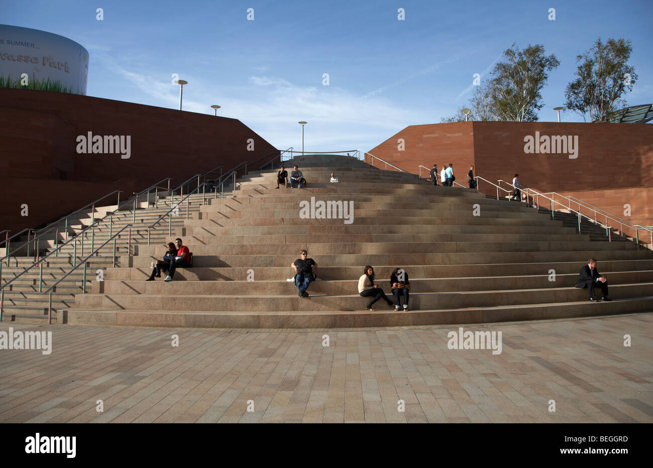 steps from paradise street up to Chavasse Park part of the liverpool ...