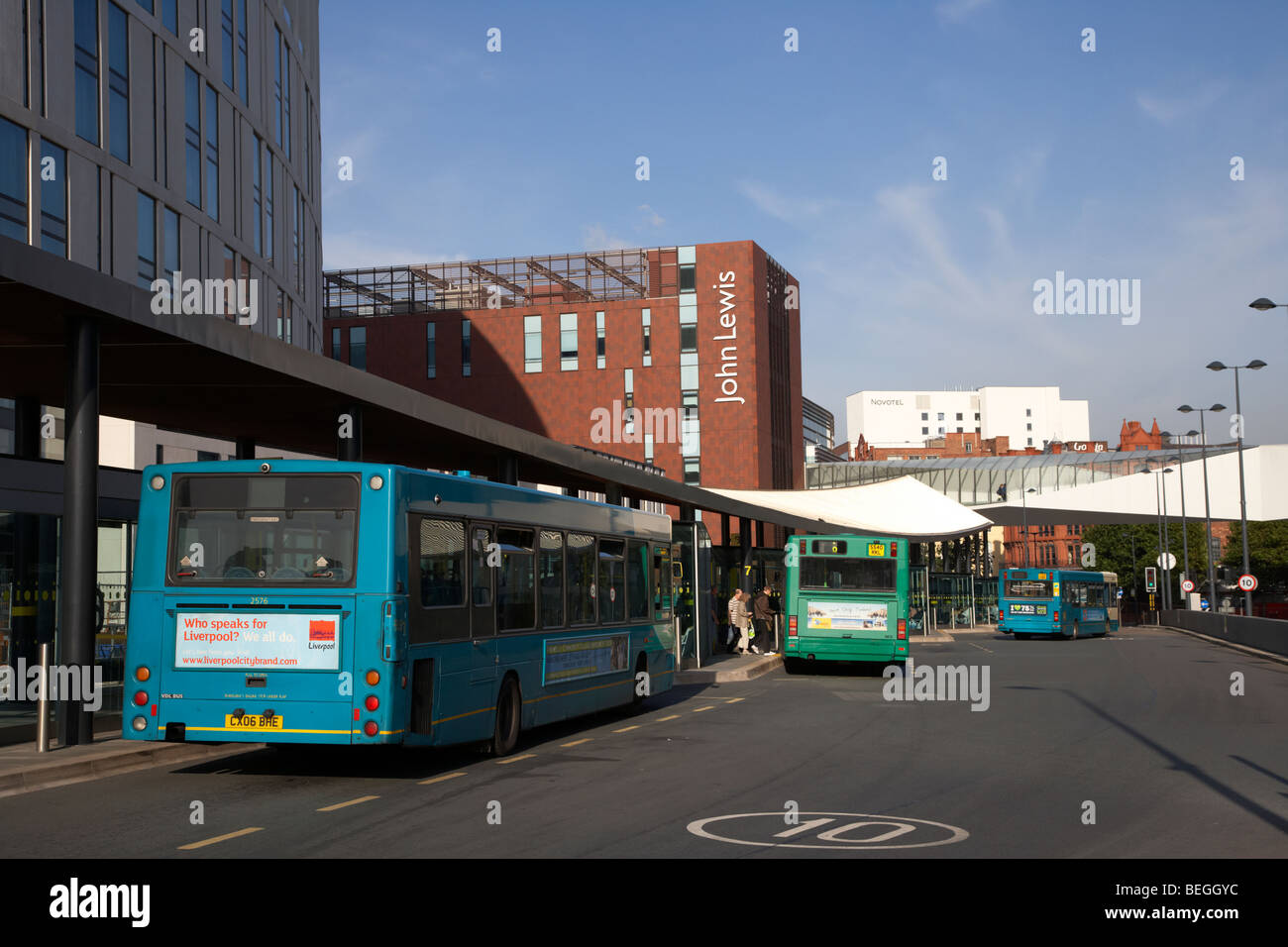 busses in paradise street bus station liverpool merseyside england uk ...